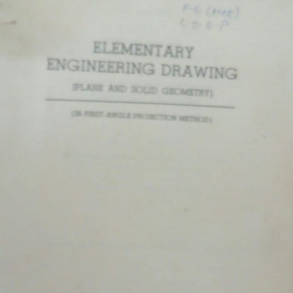 Elementary Engineering Drawing by N. D. Bhatt – Inspire Bookspace